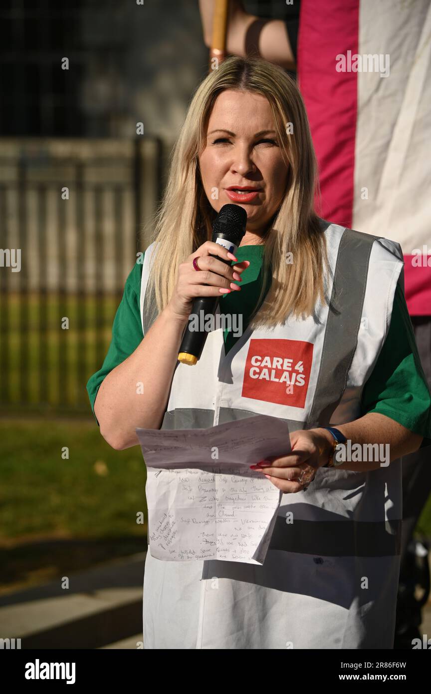 Downing street, London, UK. June 19 2023. Speaker Charlotte Khan of ...