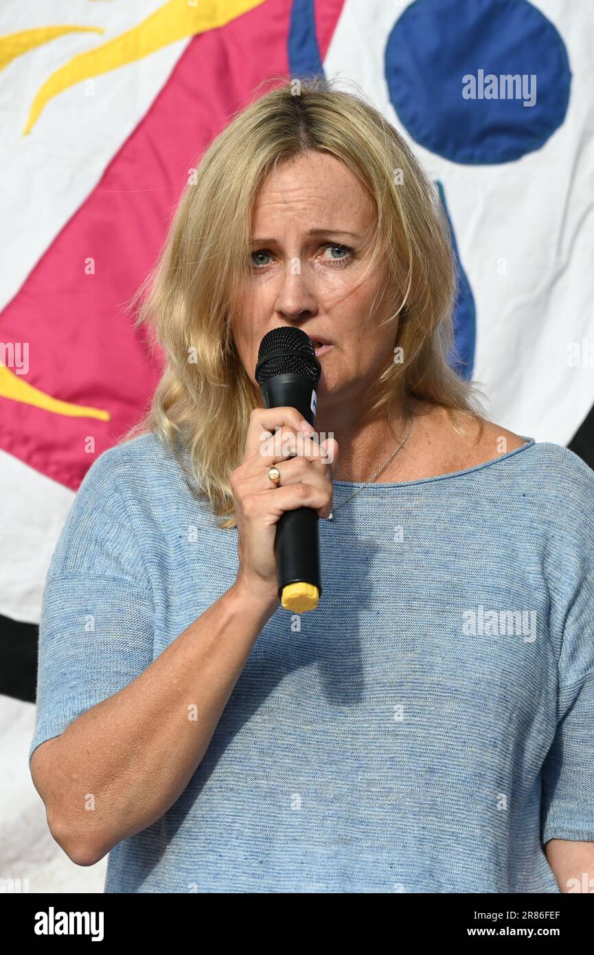 Downing street, London, UK. June 19 2023. Speaker Care4Calais founder ...