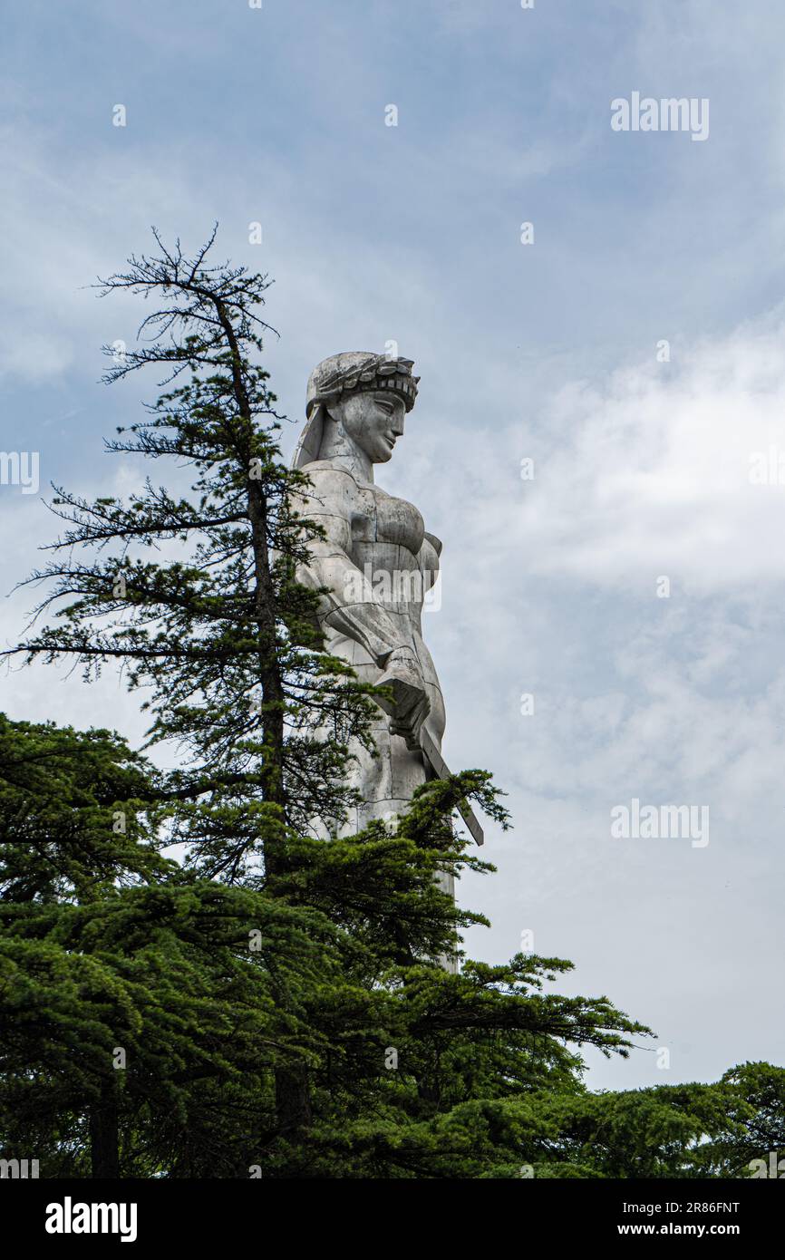Famous landmark Mother Georgia statue in summer day Stock Photo - Alamy