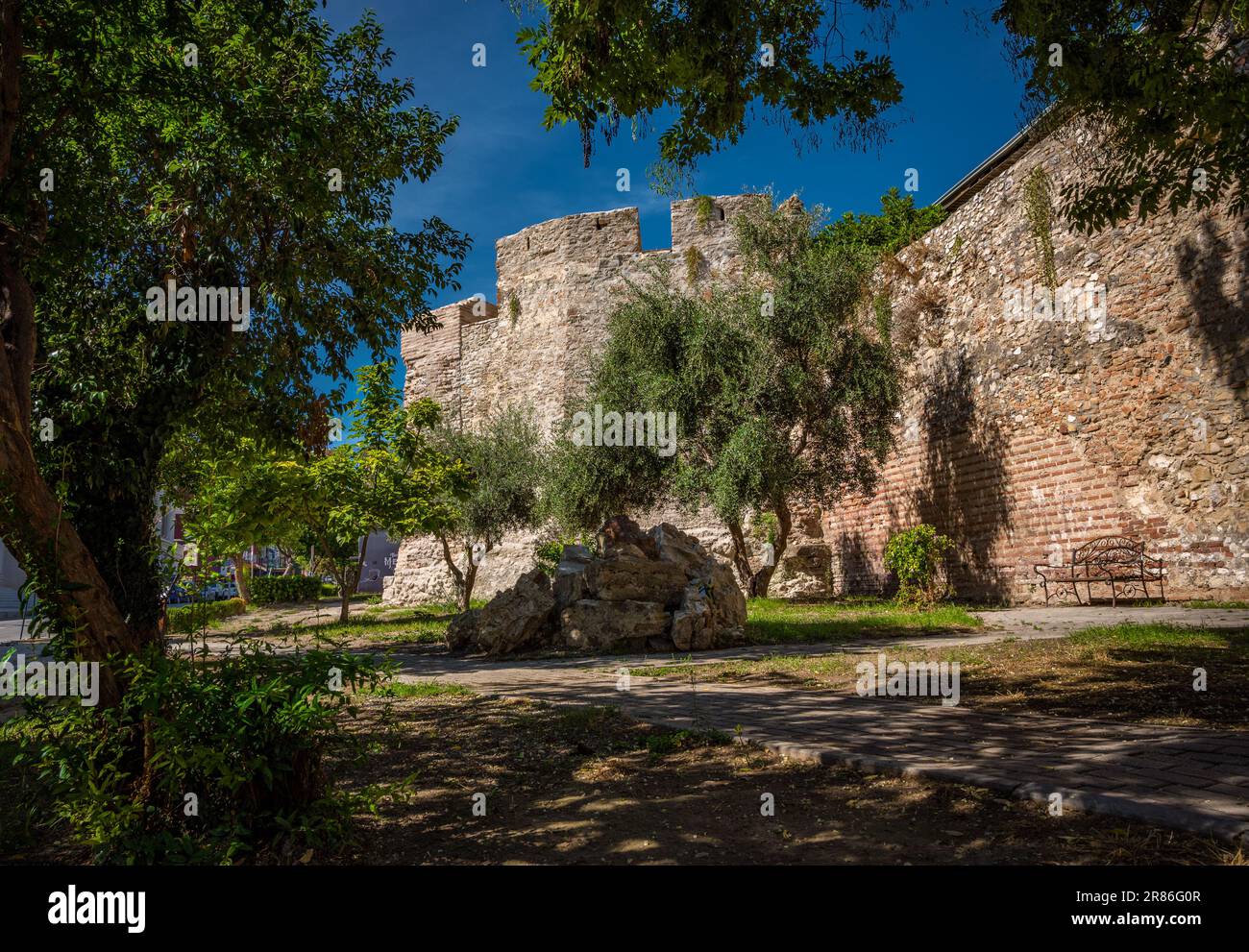 Old castle and venetian tower in Durres city, Albania Stock Photo - Alamy