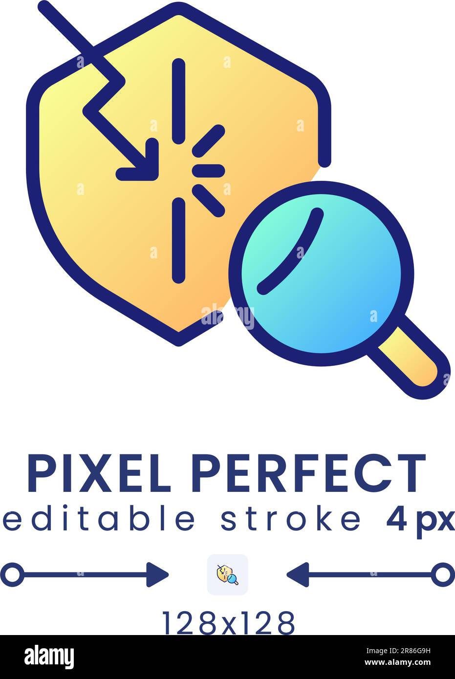 Penetration test gradient fill desktop icon Stock Vector Image & Art ...