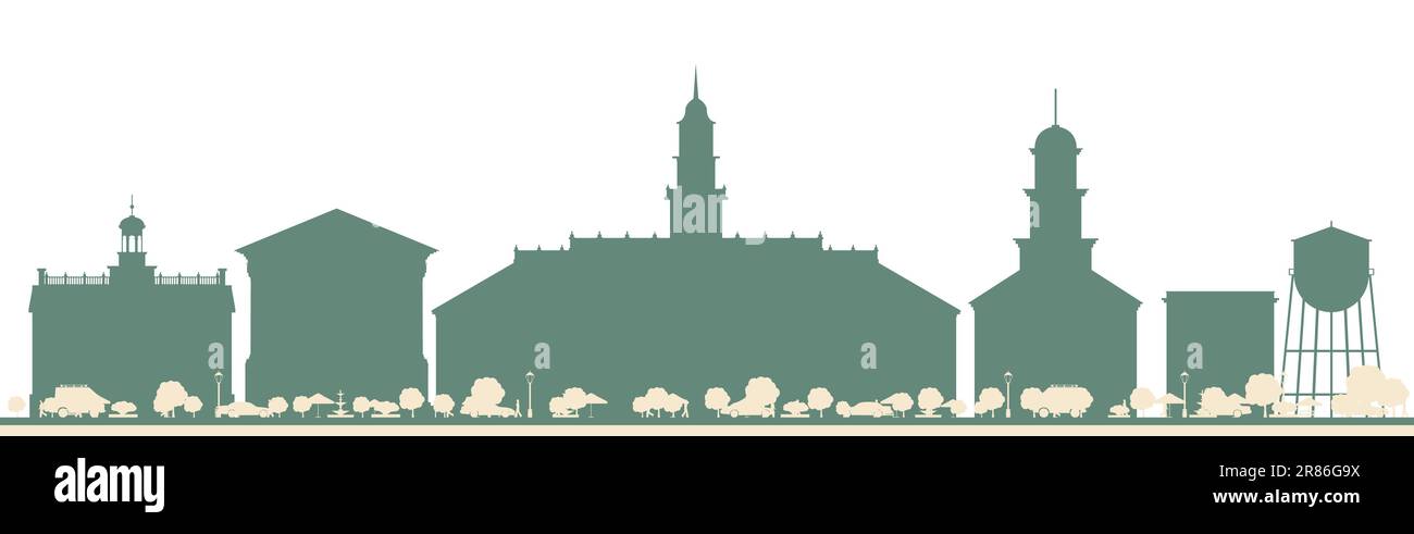 Abstract Dover USA City Skyline with Color Buildings. Vector ...