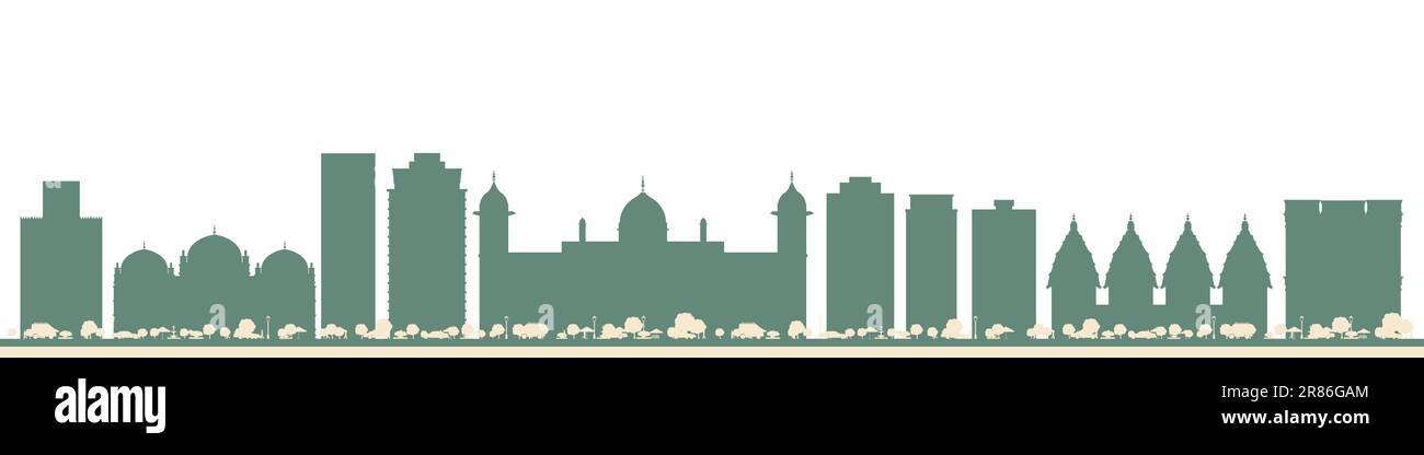 Abstract Dhaka Bangladesh City Skyline with Color Buildings. Vector ...