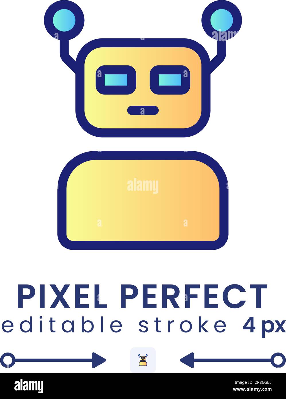 Robot gradient fill desktop icon Stock Vector Image & Art - Alamy