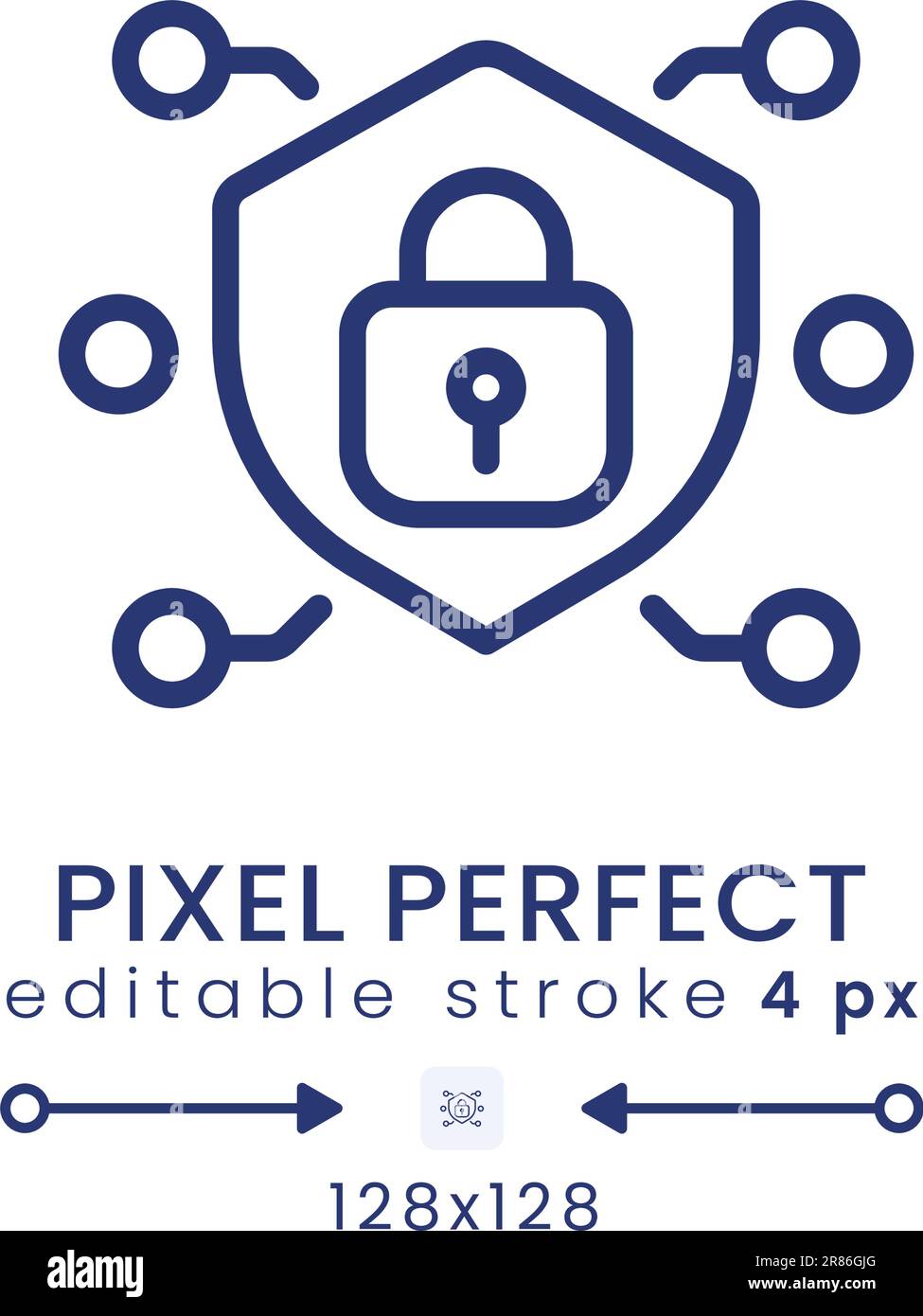 Network Security Linear Desktop Icon Stock Vector Image And Art Alamy