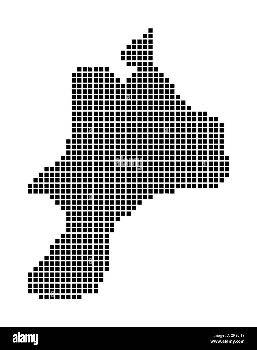 Mayreau map. Map of Mayreau in dotted style. Borders of the island ...