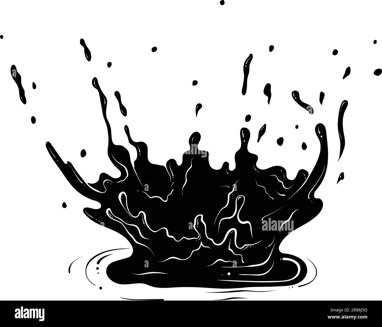 Liquid splash silhouette Stock Vector Image & Art - Alamy