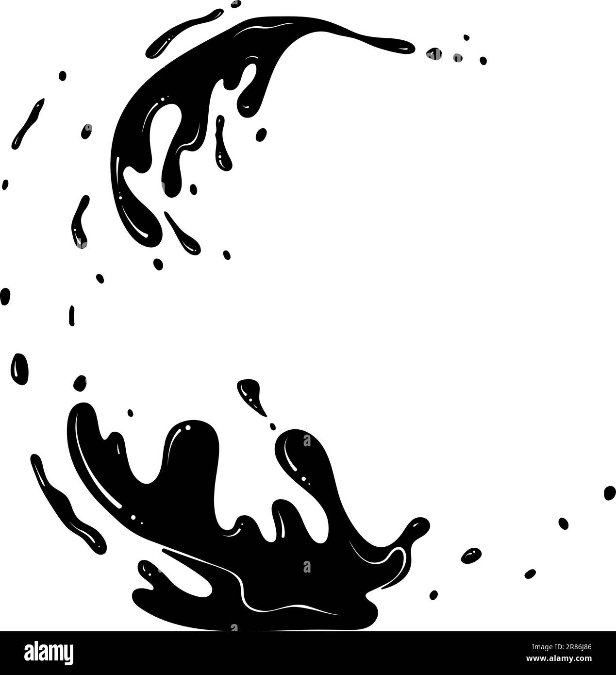 Liquid splash silhouette Stock Vector Image & Art - Alamy