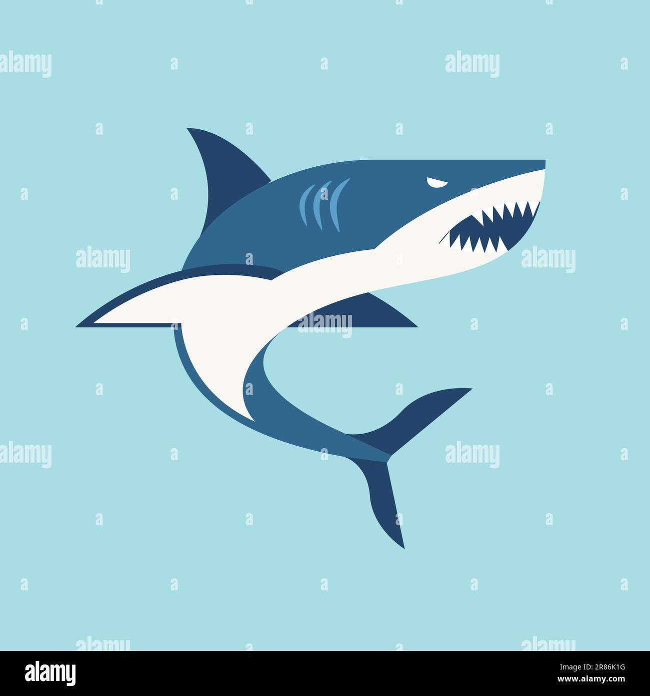 sharks illustration logo emblem. Vector illustration Stock Vector Image ...
