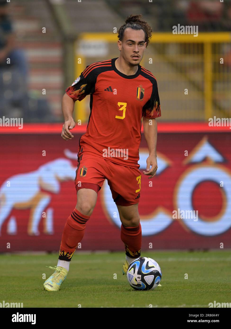 BRUSSELS - Arthur Theate of Belgium during the UEFA EURO 2024 ...
