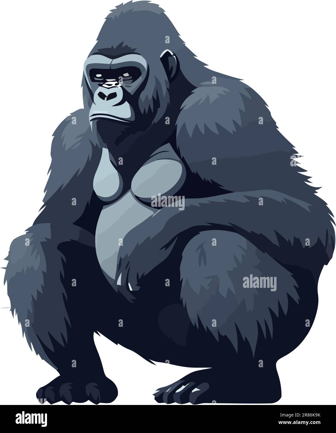 Gorila mascot sitting icon Stock Vector Image & Art - Alamy