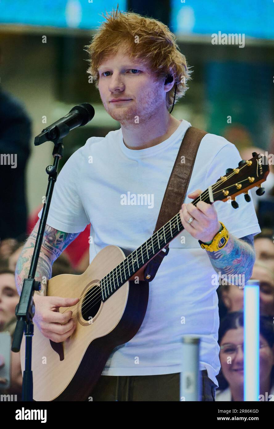 NEW YORK, NY, USA - JUNE 06, 2023: Ed Sheeran Performs on NBC's "Today ...