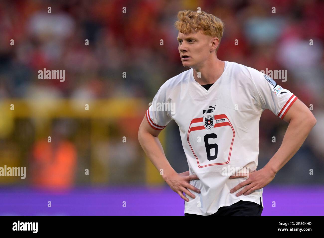 BRUSSELS - Nicolas Seiwald of Austria during the UEFA EURO 2024 ...