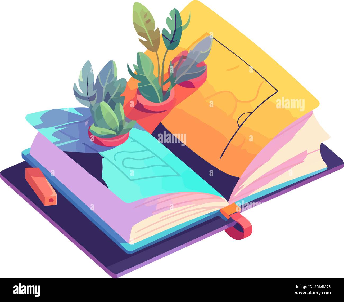 Learning from nature wisdom, studying textbook Stock Vector Image & Art ...
