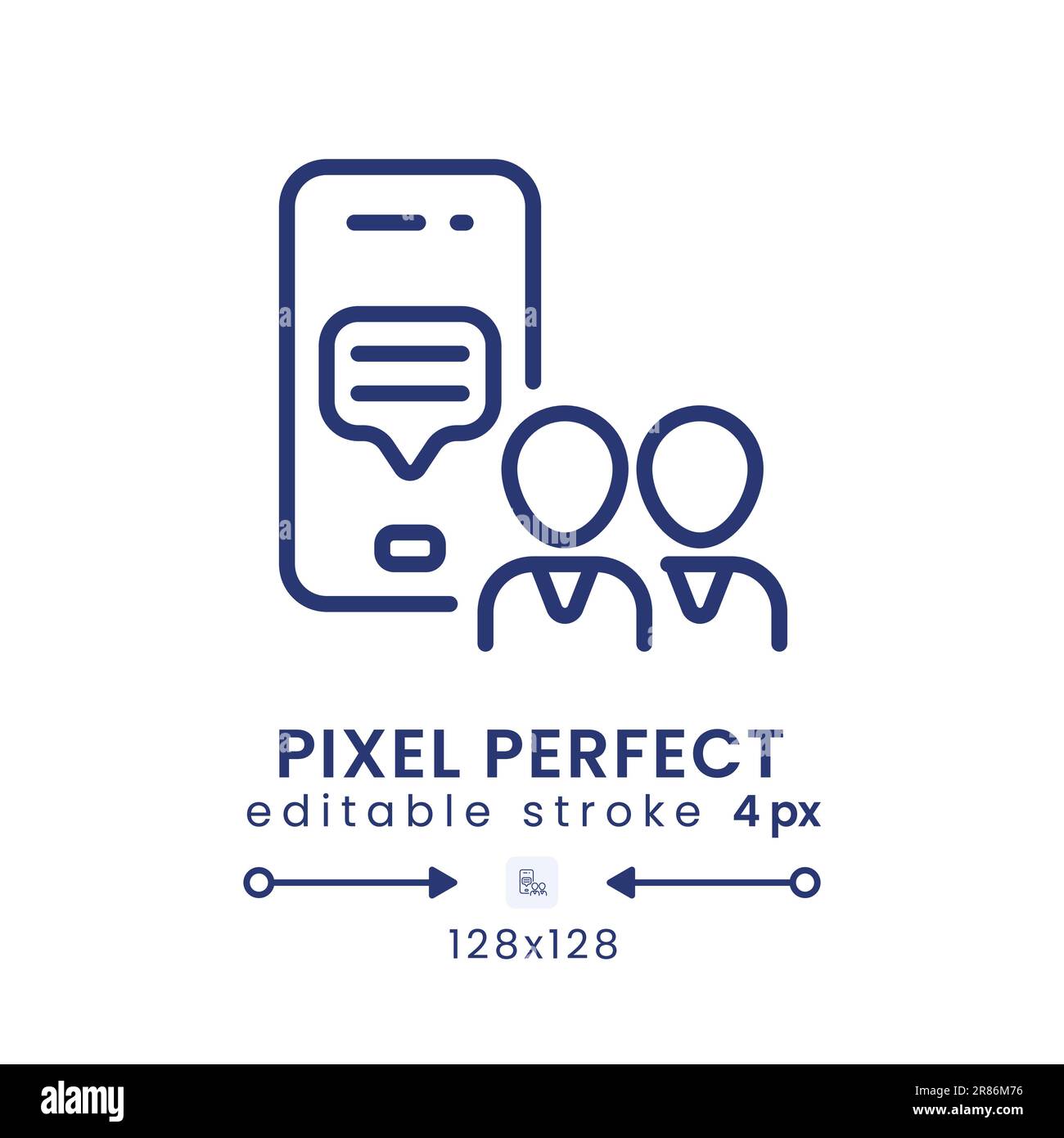 Work communication app linear desktop icon Stock Vector Image & Art - Alamy