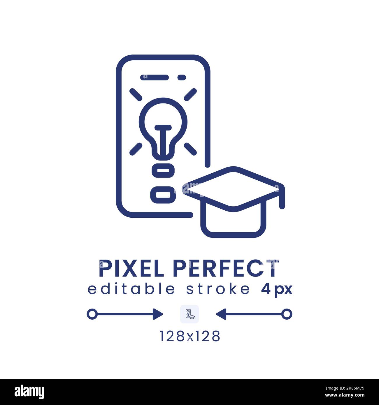 Education app linear desktop icon Stock Vector Image & Art - Alamy