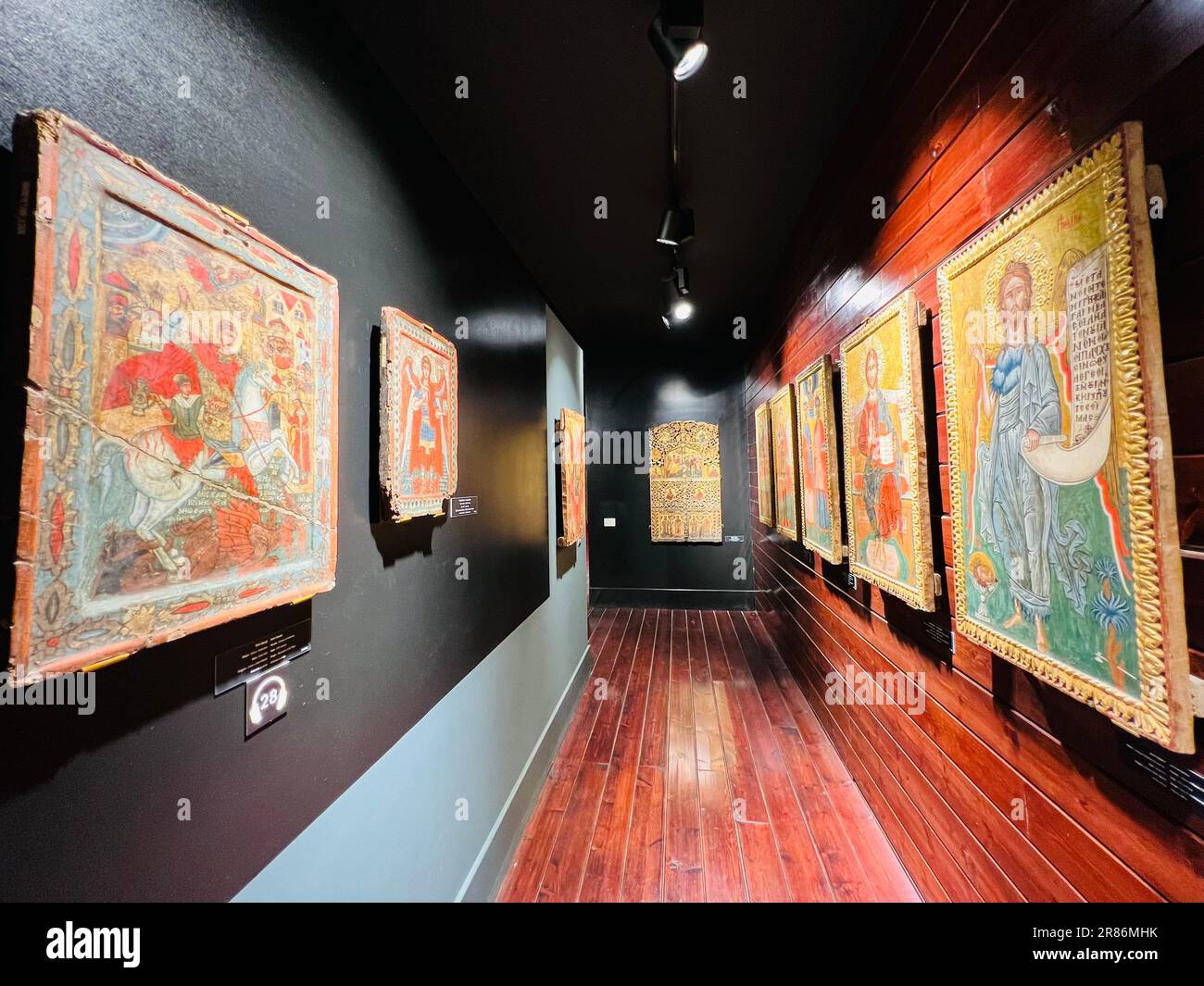 Exhibits of National Art Museum, of Medieval Art , Gothic style hall ...