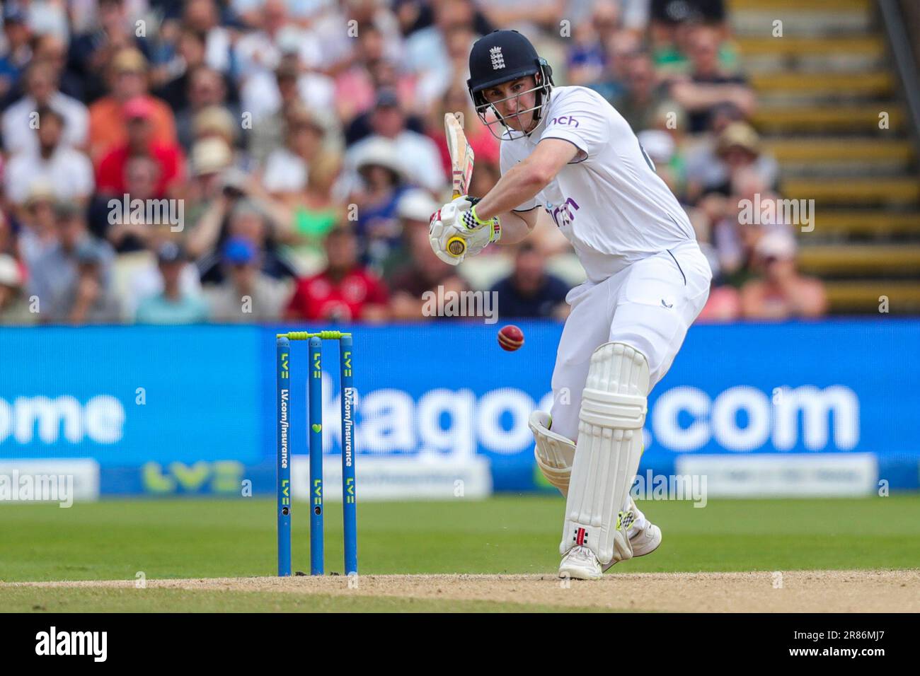 Birmingham, England. 19th June, 2023. England's Harry Brook during the ...