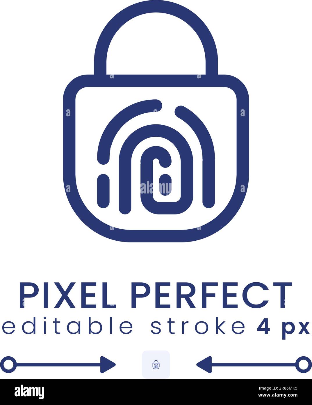 Fingerprint access linear desktop icon Stock Vector Image & Art - Alamy