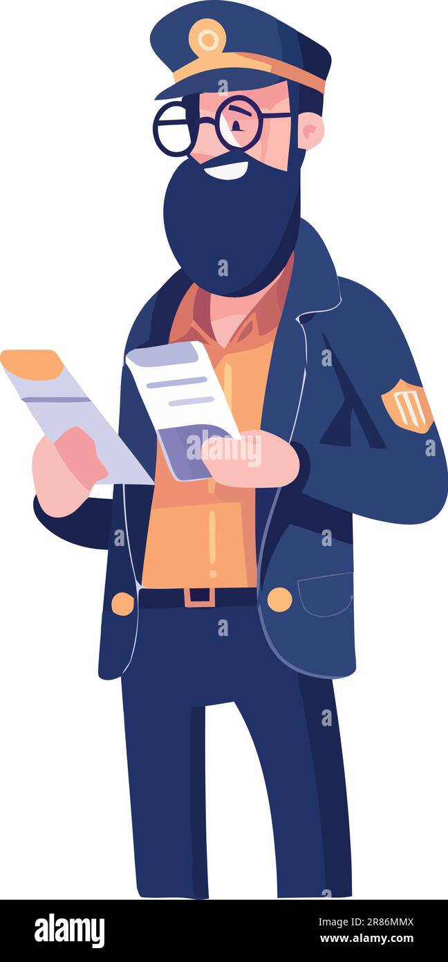 highways traffic officer character Stock Vector Image & Art - Alamy