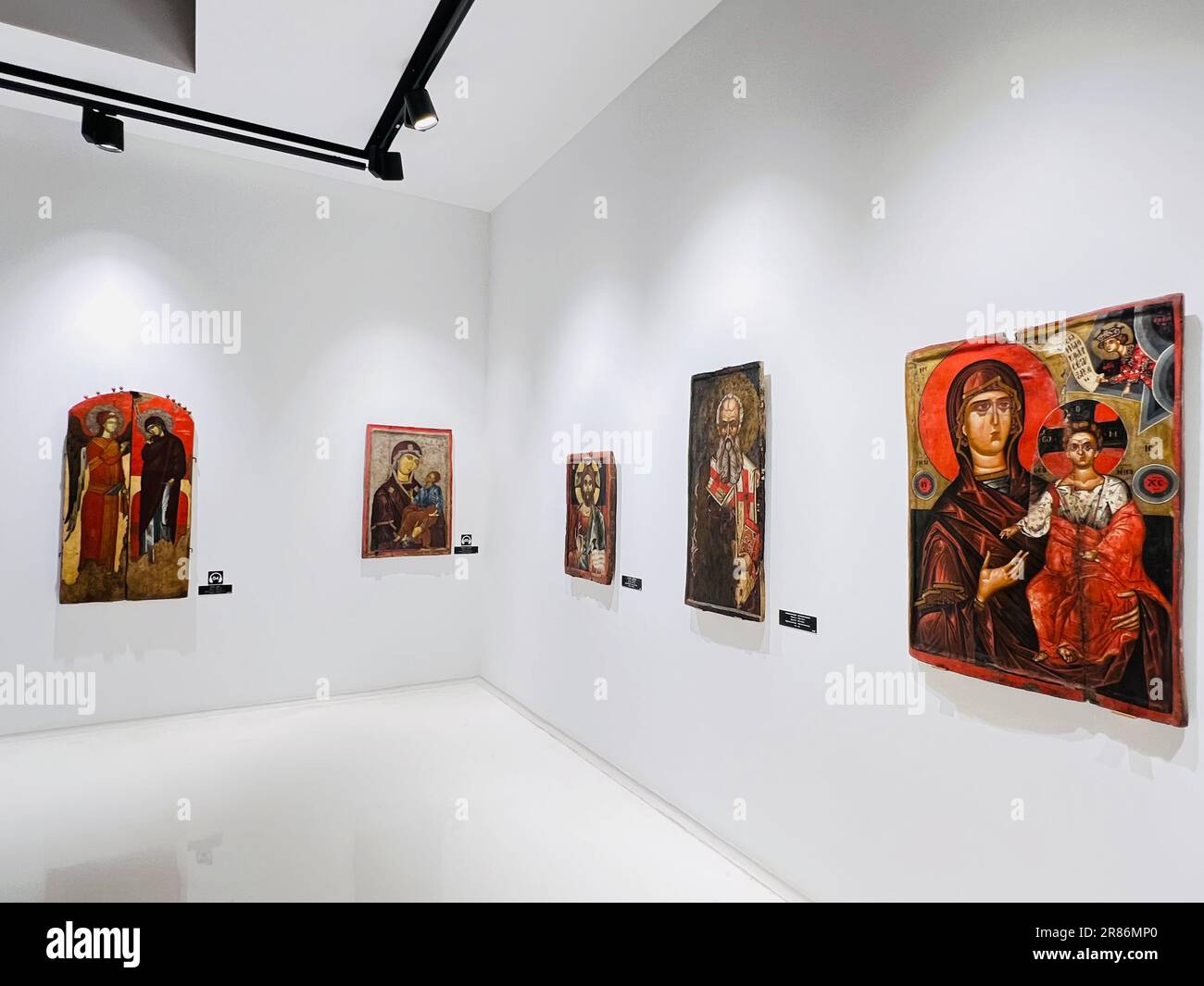 Exhibits of National Art Museum, of Medieval Art , Gothic style hall ...