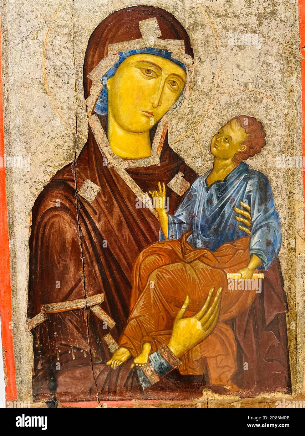 Exhibits of National Art Museum, of Medieval Art , Gothic style hall ...