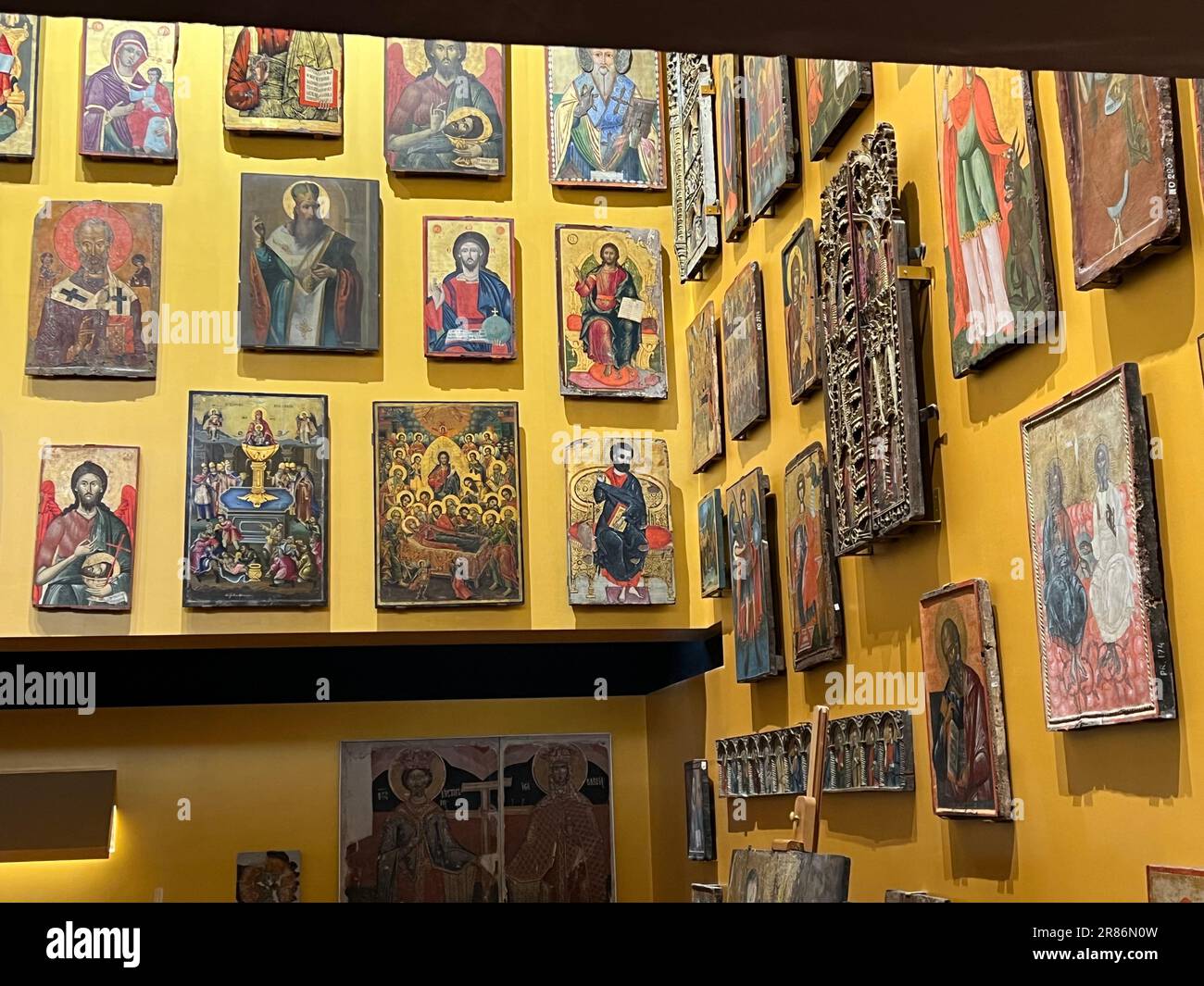 Exhibits of National Art Museum, of Medieval Art , Gothic style hall ...