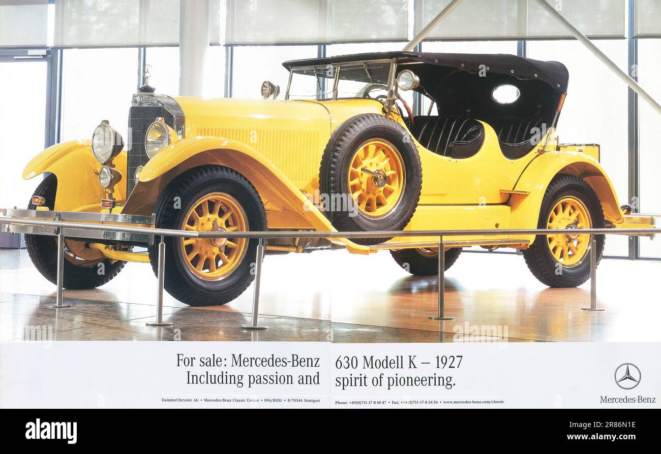 Mercedes-Benz Typ 630 Modell K from 1927 advert in a Collections ...