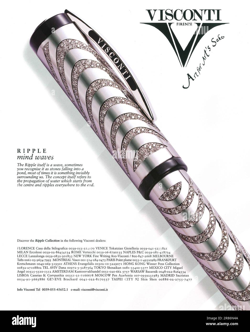 Visconti Luxury Pens advert in a Collections magazine 2014 Stock Photo ...