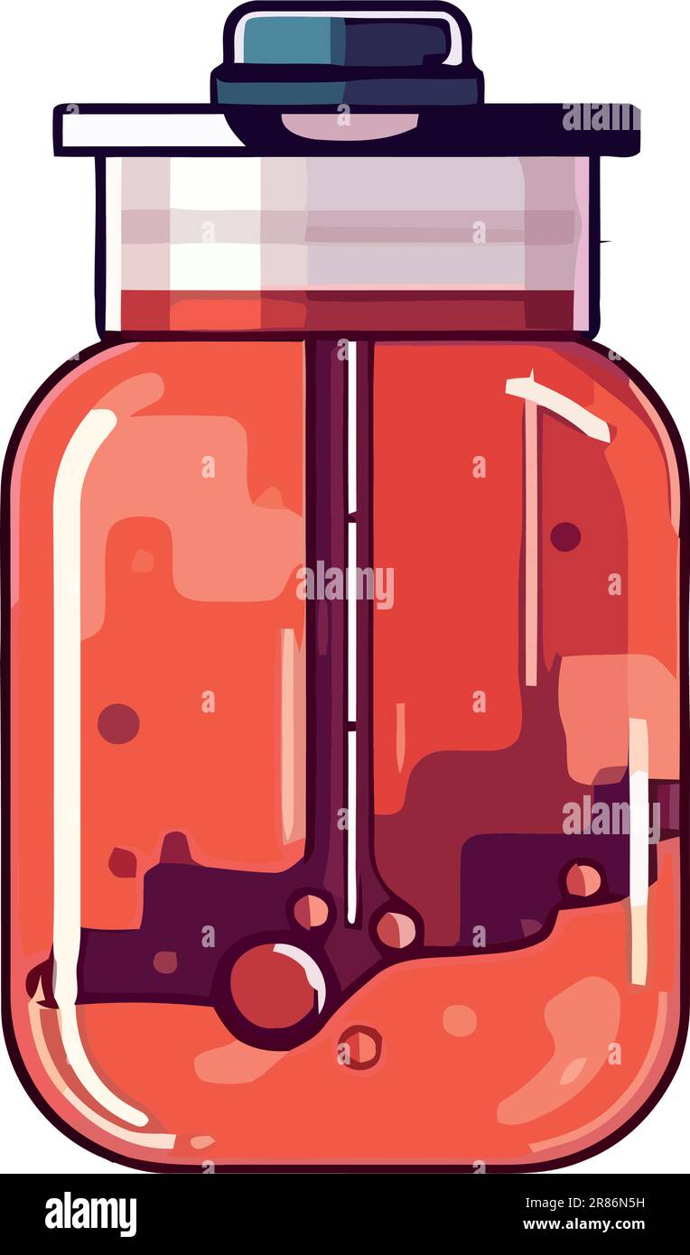 Organic fruit in a transparent container design Stock Vector Image ...