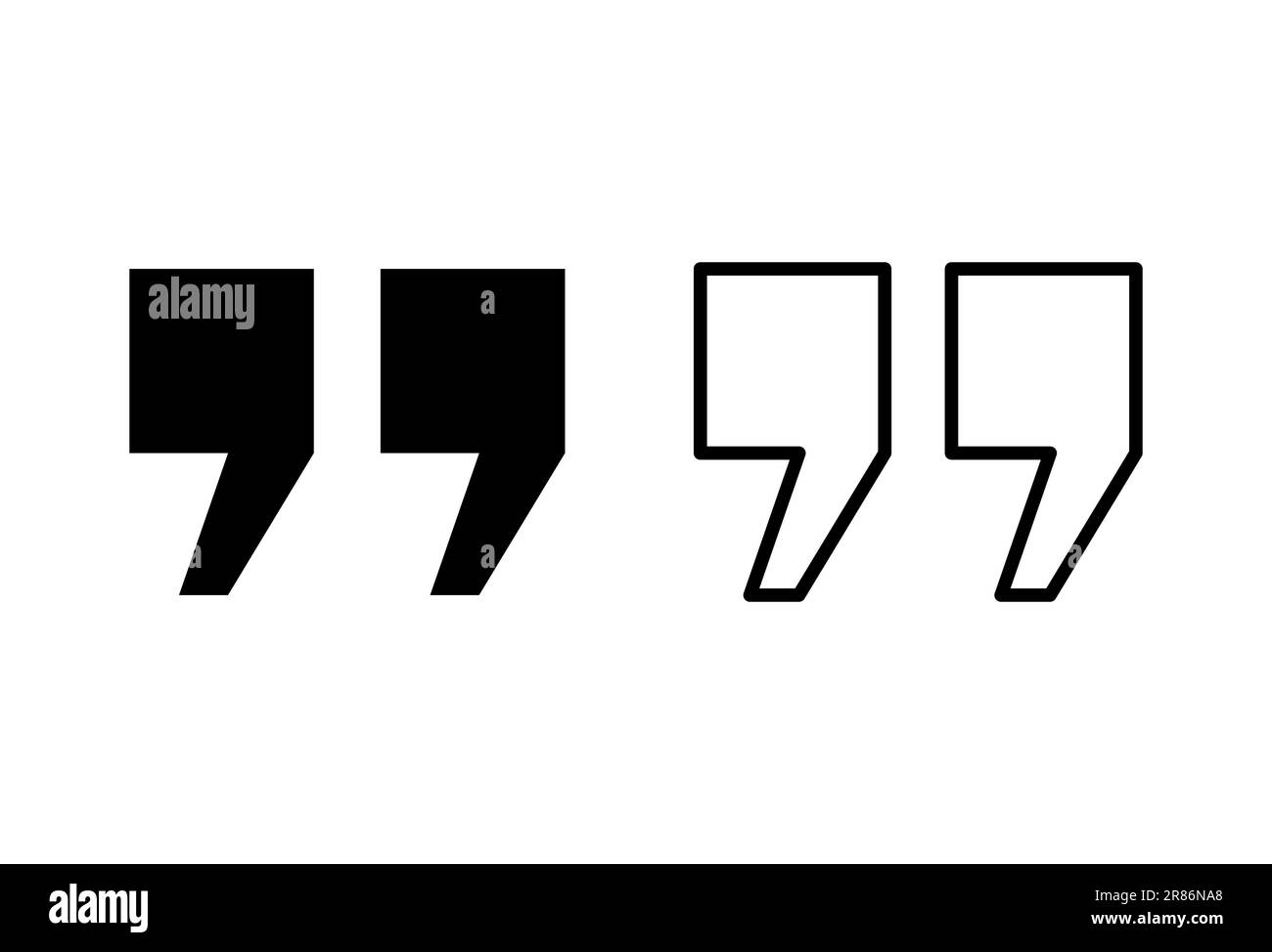 Quote icon set. Quotation mark symbol Stock Vector Image & Art - Alamy