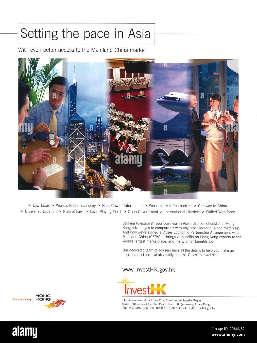 InvestHK - Hong Kong Company Setup advert in a Collections magazine ...
