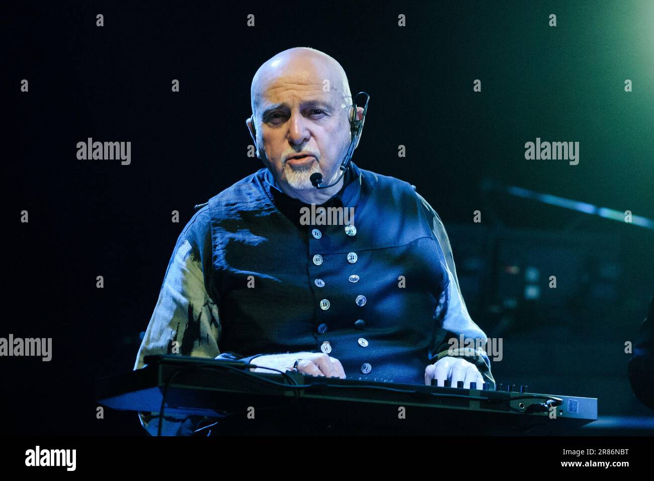 London, UK. 19th June, 2023. Peter Gabriel photographed on stage during ...