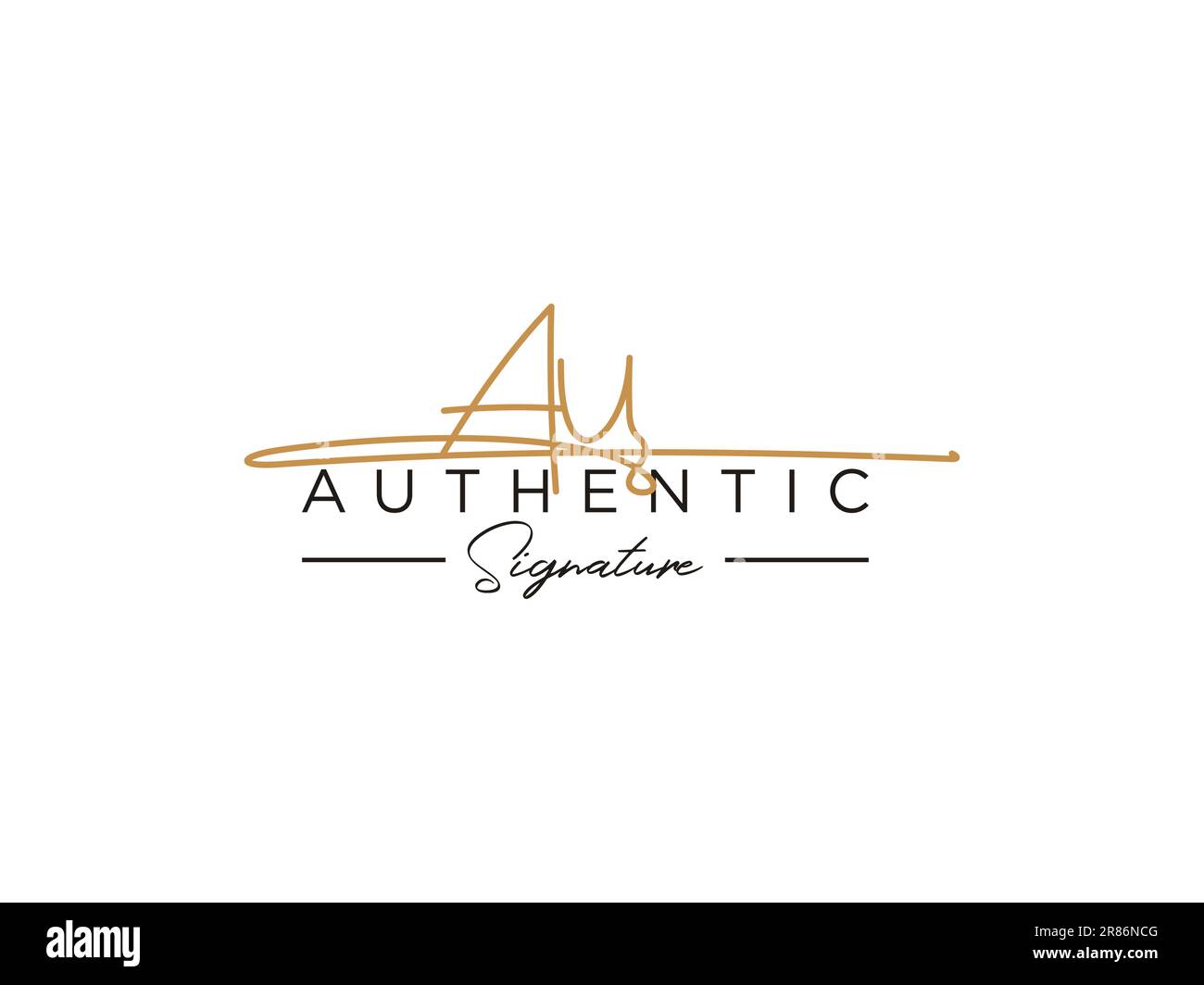 AU Signature Logo Template Vector Stock Vector Image & Art - Alamy