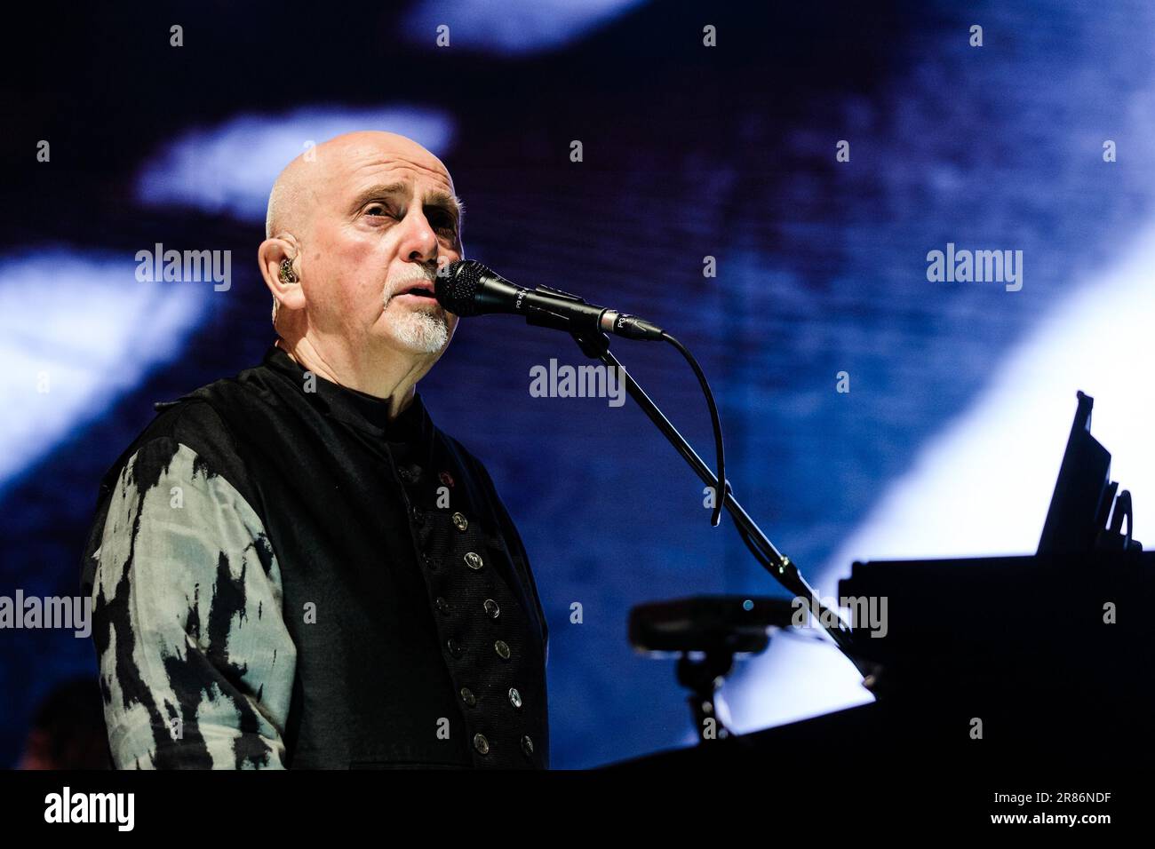 London, UK. 19th June, 2023. Peter Gabriel photographed on stage during ...