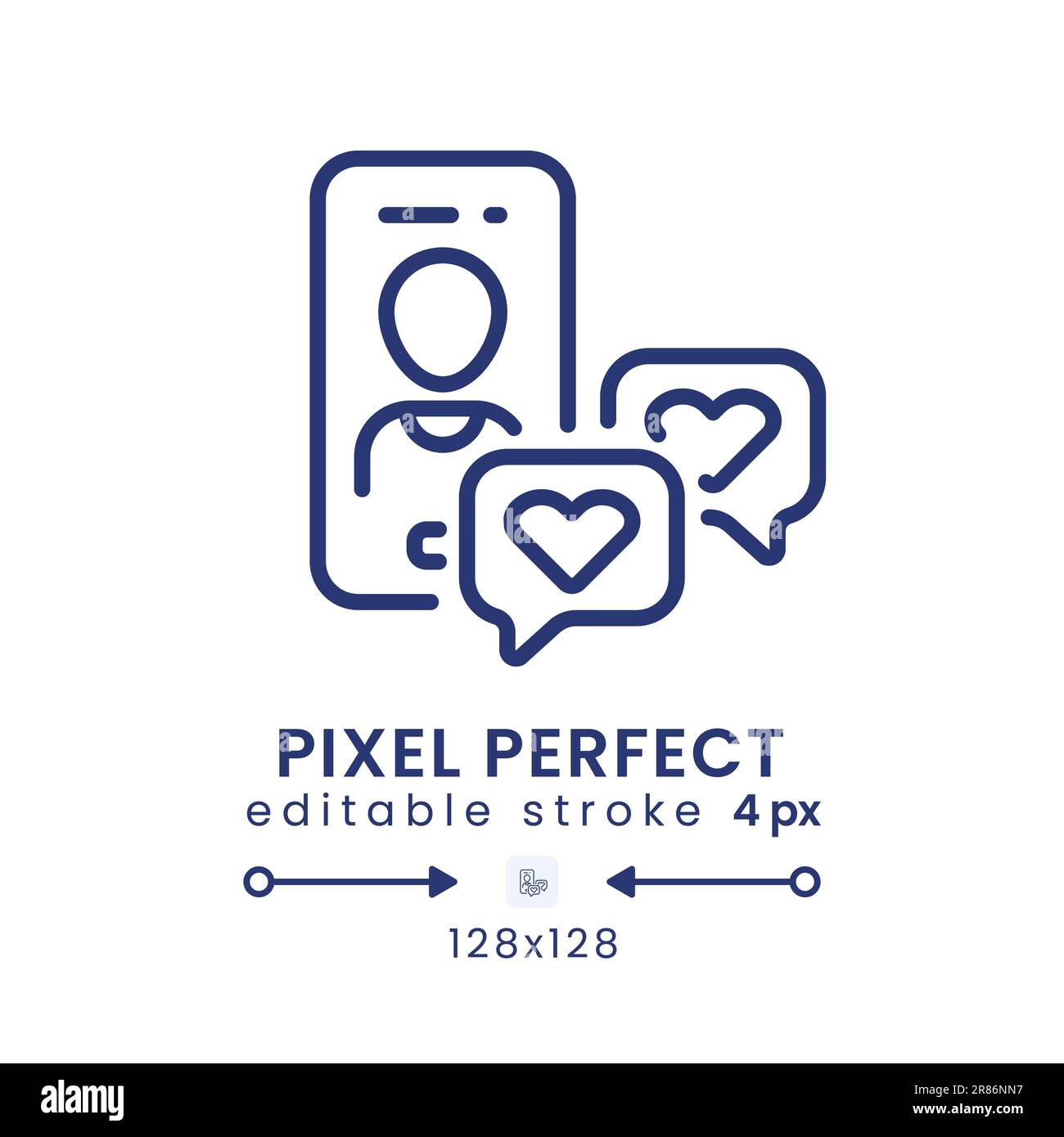 Dating app linear desktop icon Stock Vector Image & Art - Alamy