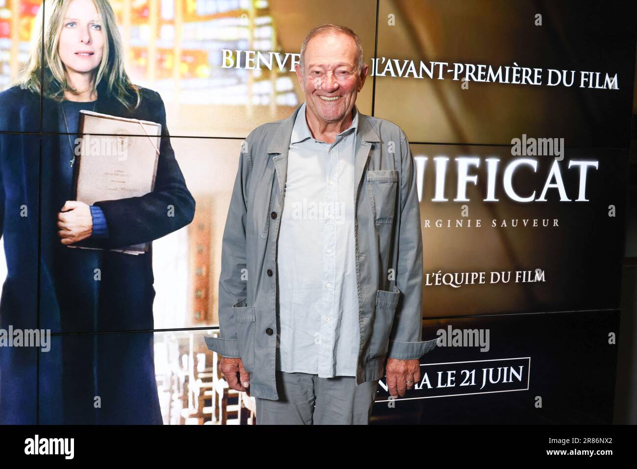 Karin Viard and Benoît Allemane lors de la premiere du film Magnificat organisee a l'UGC Des ...