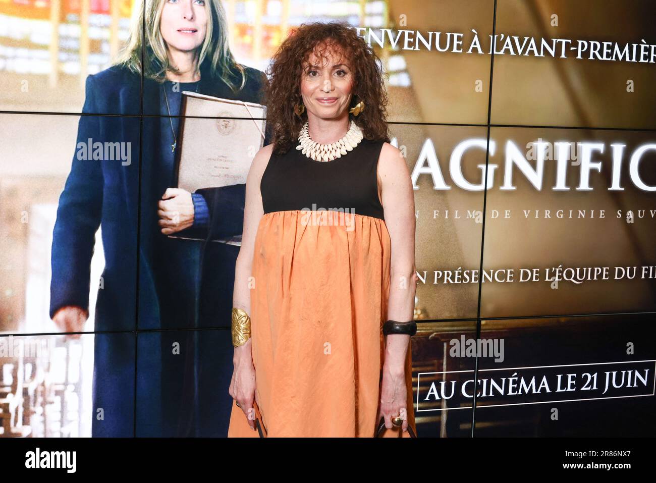 Stephanie Michelini lors de la premiere du film Magnificat organisee a l'UGC Des Halles, Paris ...