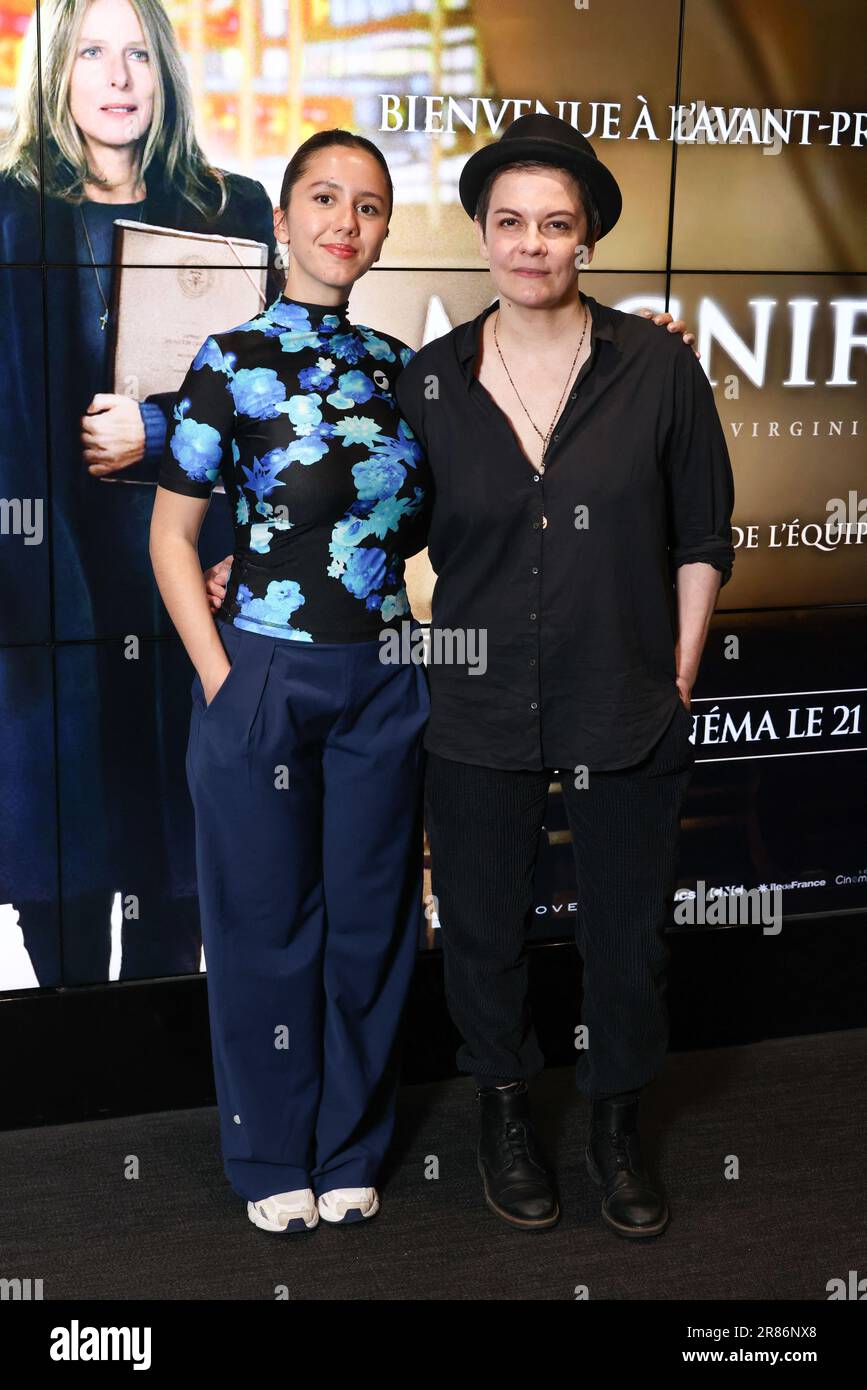 Anaide Rozam et Virginie Sauveur lors de la premiere du film Magnificat ...