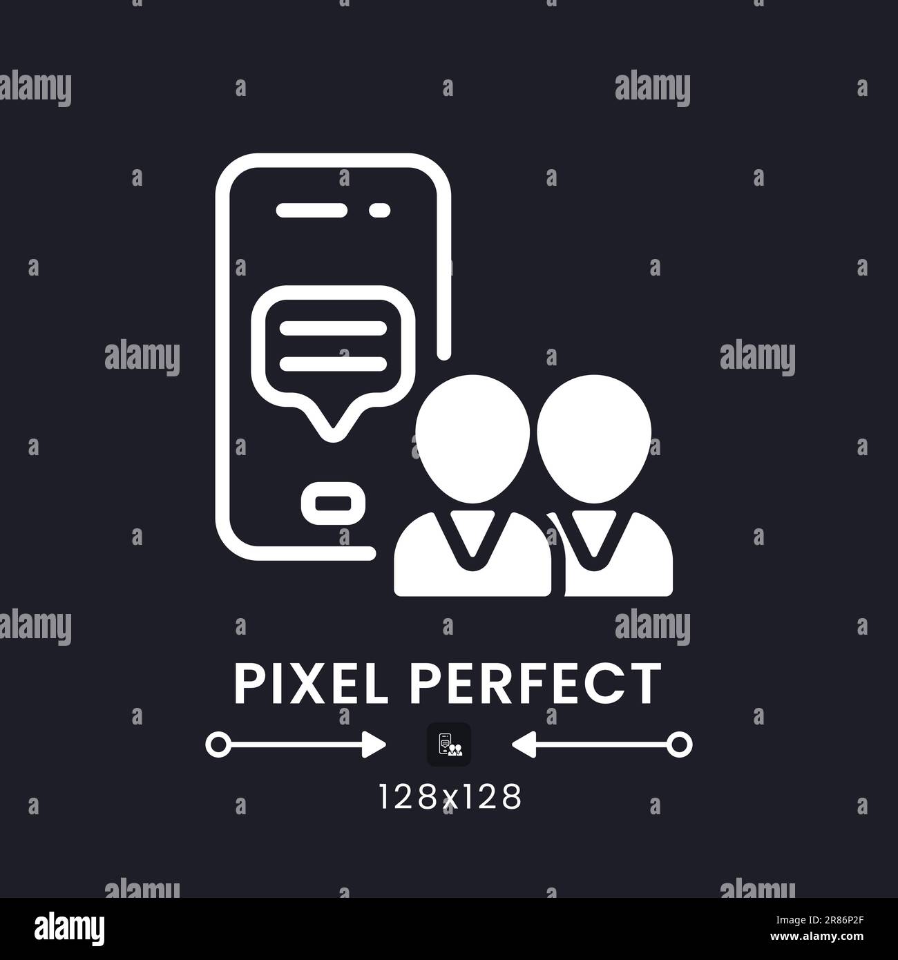 Work communication app white solid desktop icon Stock Vector Image ...