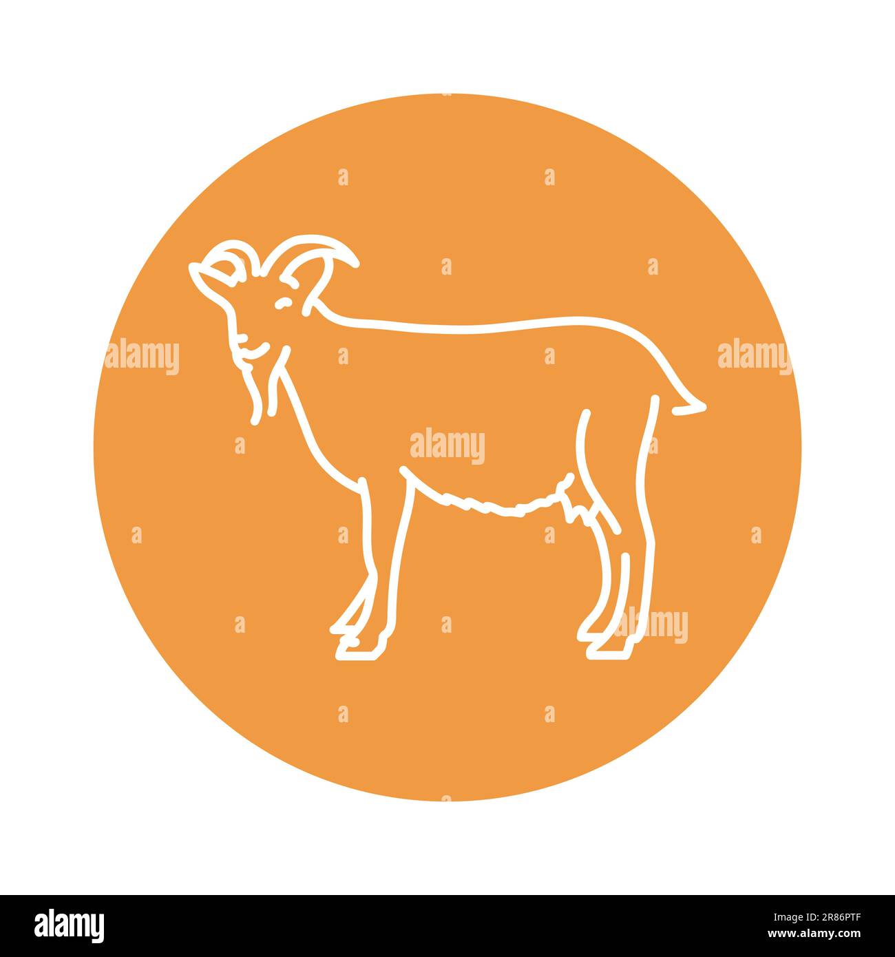 Goat black line icon. Farm animals. Pictogram for web page, mobile app ...
