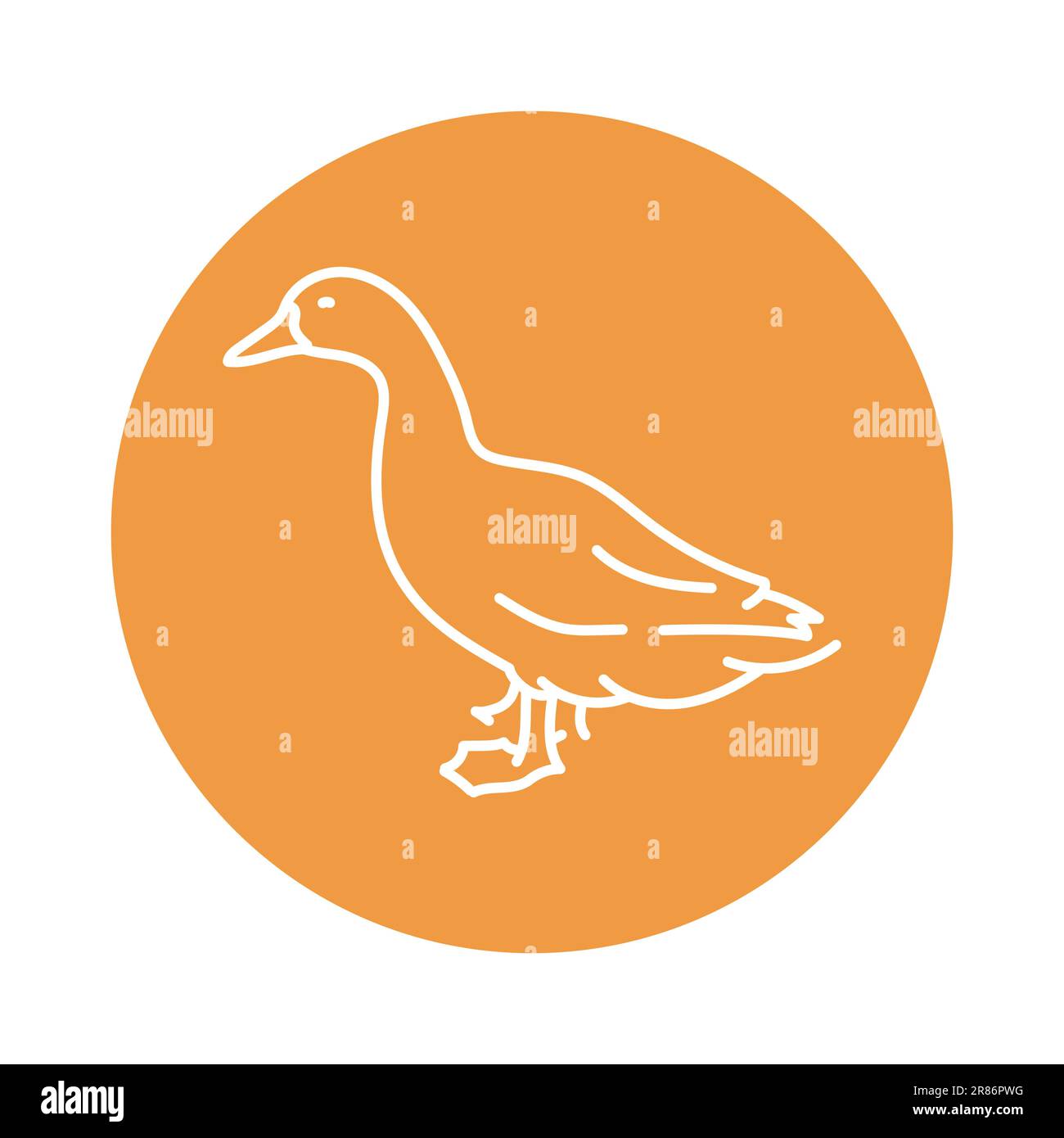 Duck black line icon. Farm animals. Pictogram for web page, mobile app ...