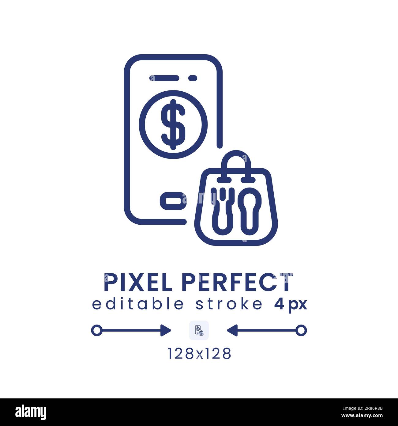 Food delivery app linear Stock Vector Images - Alamy