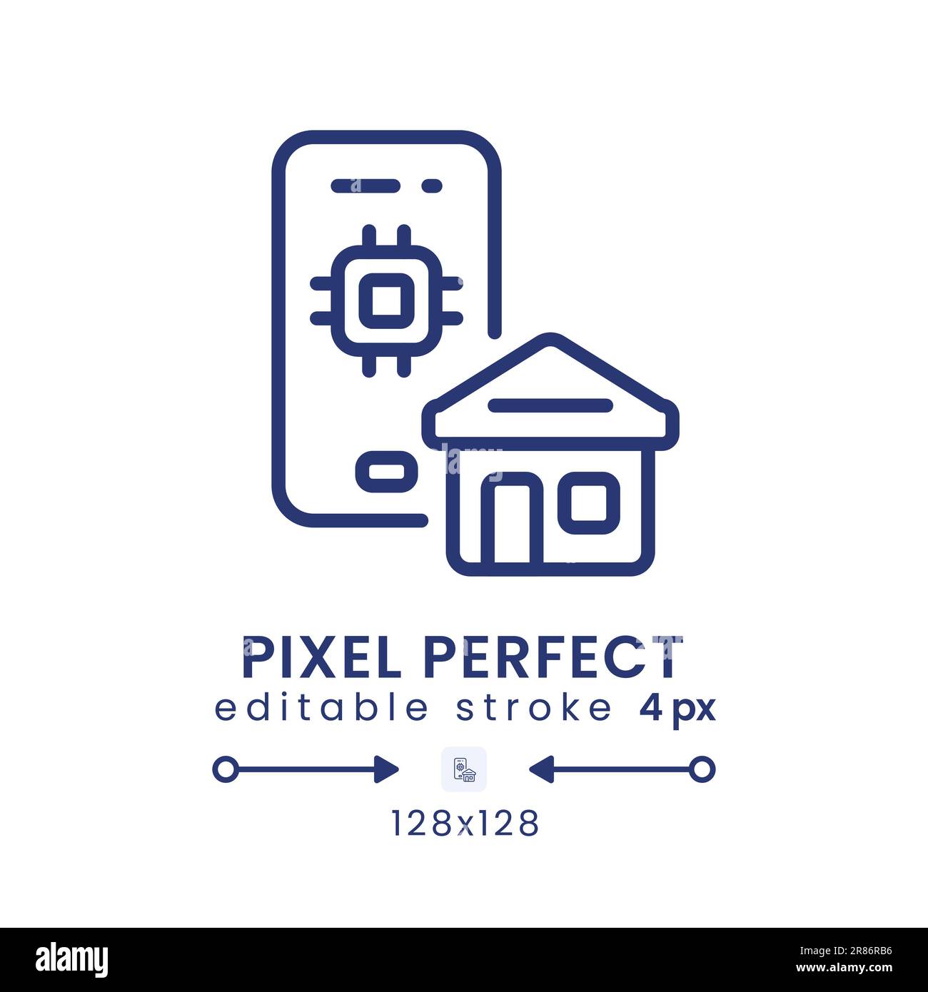 Home Automation app linear desktop icon Stock Vector Image & Art - Alamy