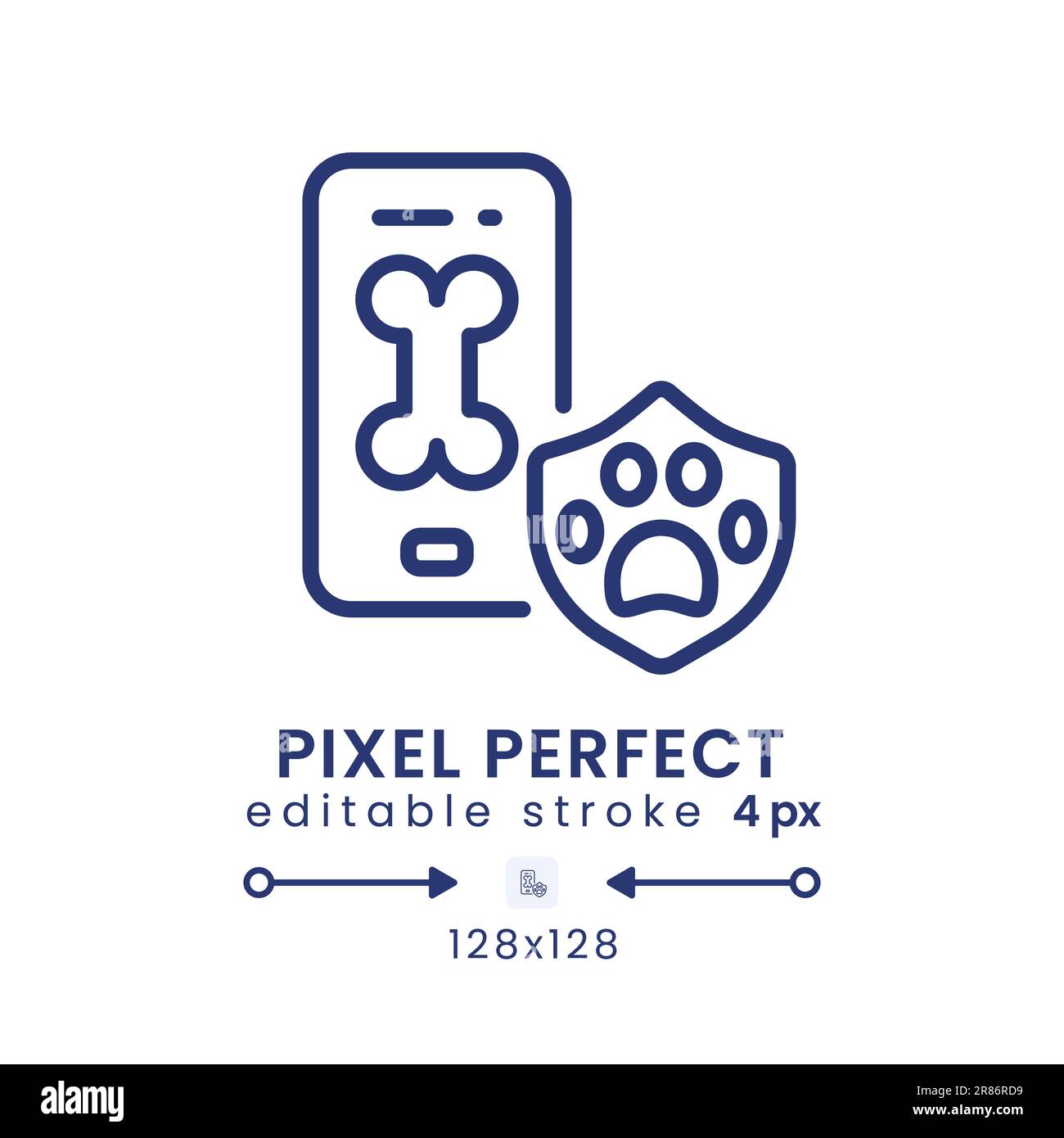 Pet Care app linear desktop icon Stock Vector Image & Art - Alamy