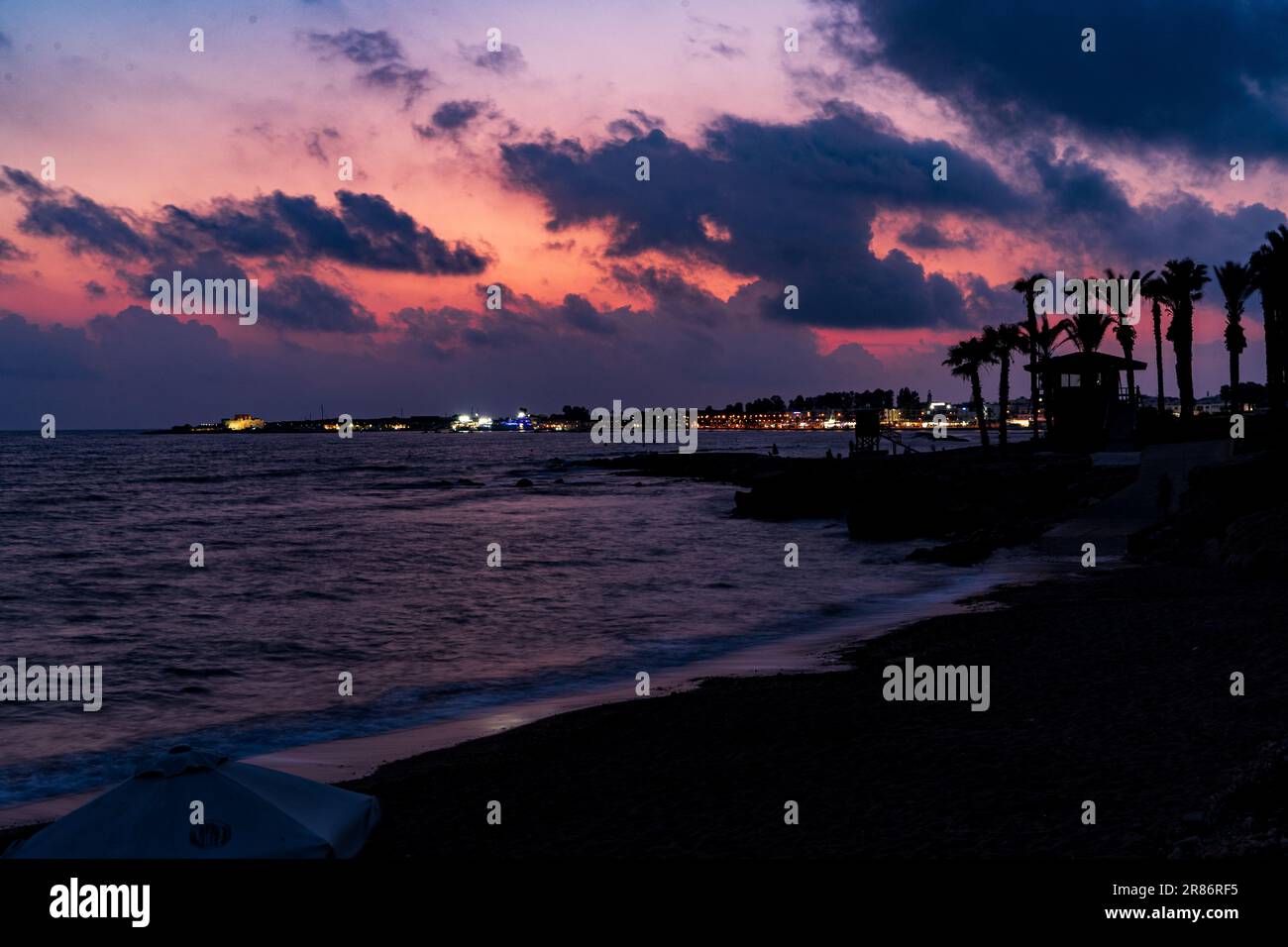 Rocky coast cyprus sunset hi-res stock photography and images - Alamy