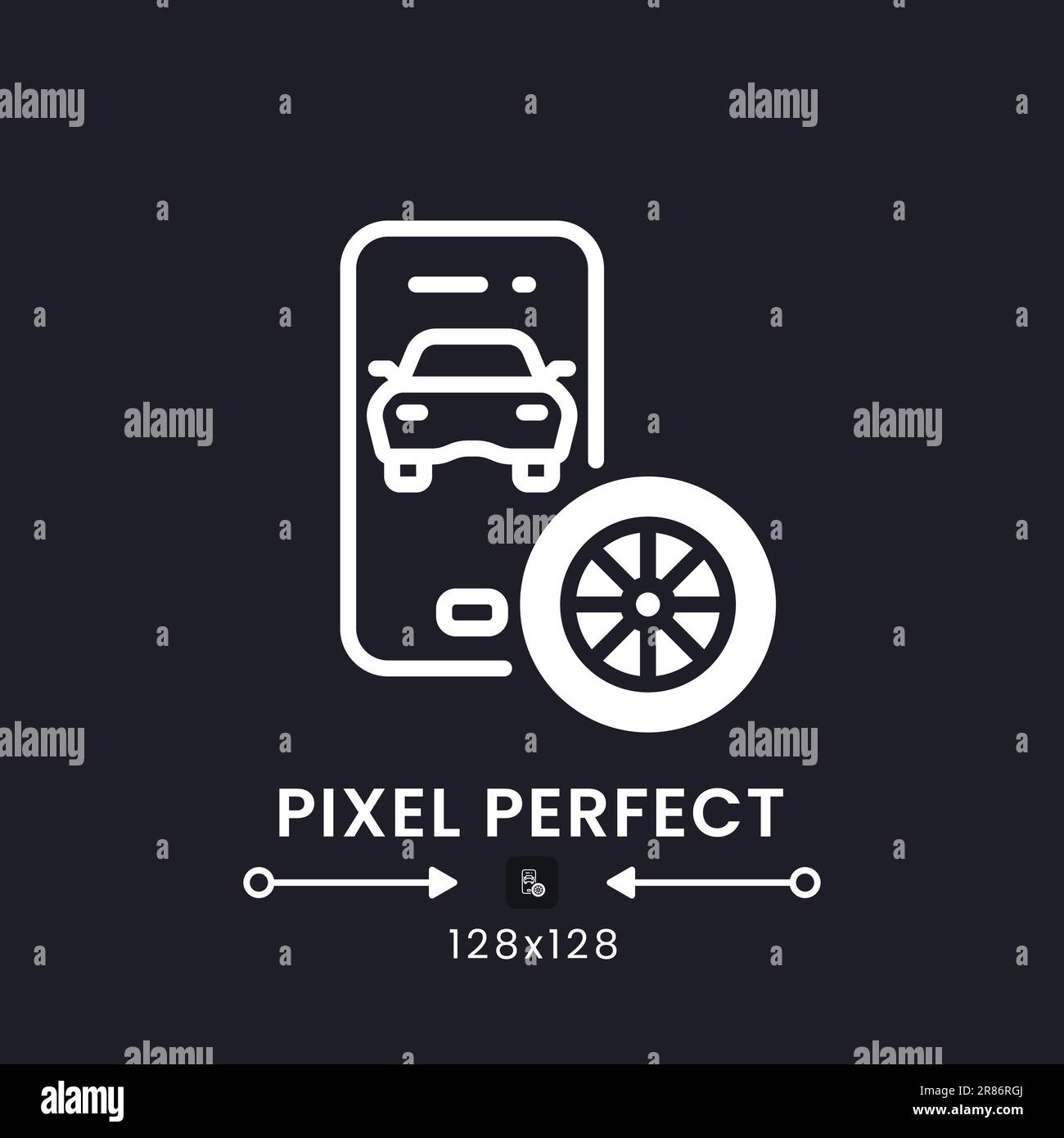 Automotive app white solid desktop icon Stock Vector Image & Art - Alamy