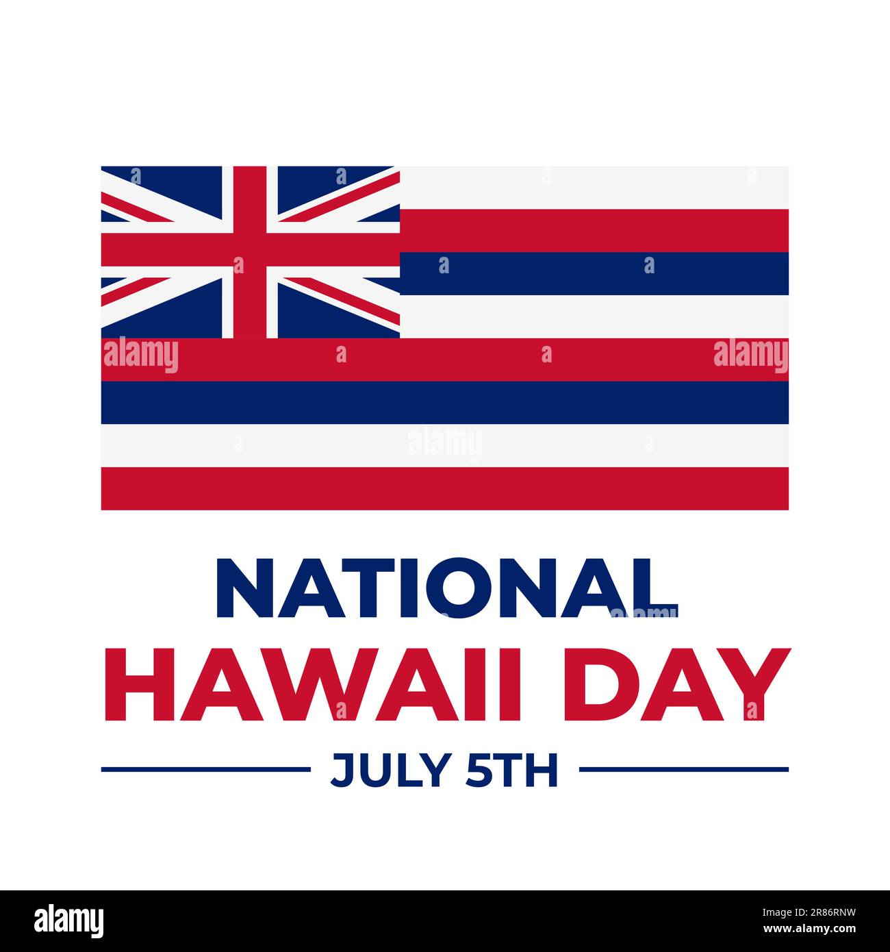 National Hawaii Day typography poster. Holiday celebration on July 5 ...