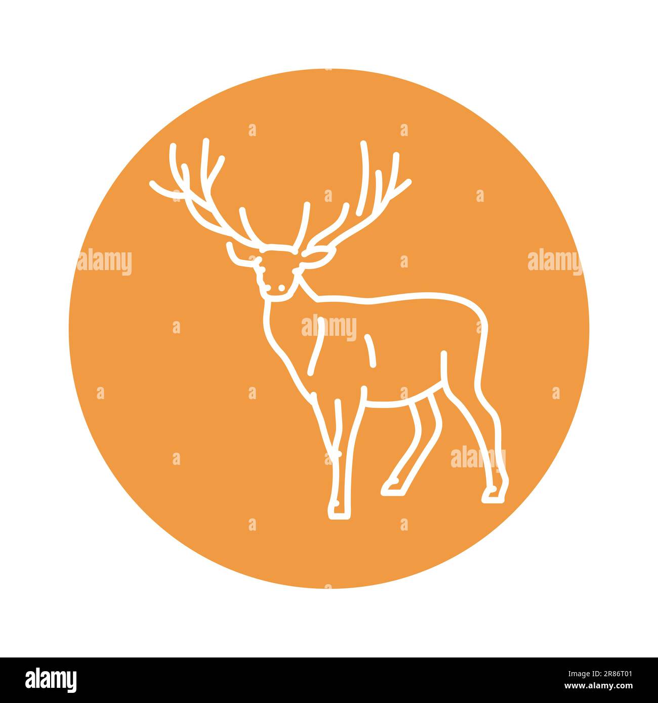 Deer black line icon. Farm animals. Pictogram for web page, mobile app ...