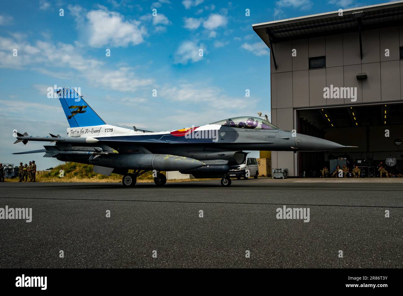A U.S. Air Force F-16 Fighting Falcon aircraft assigned to the 140th ...
